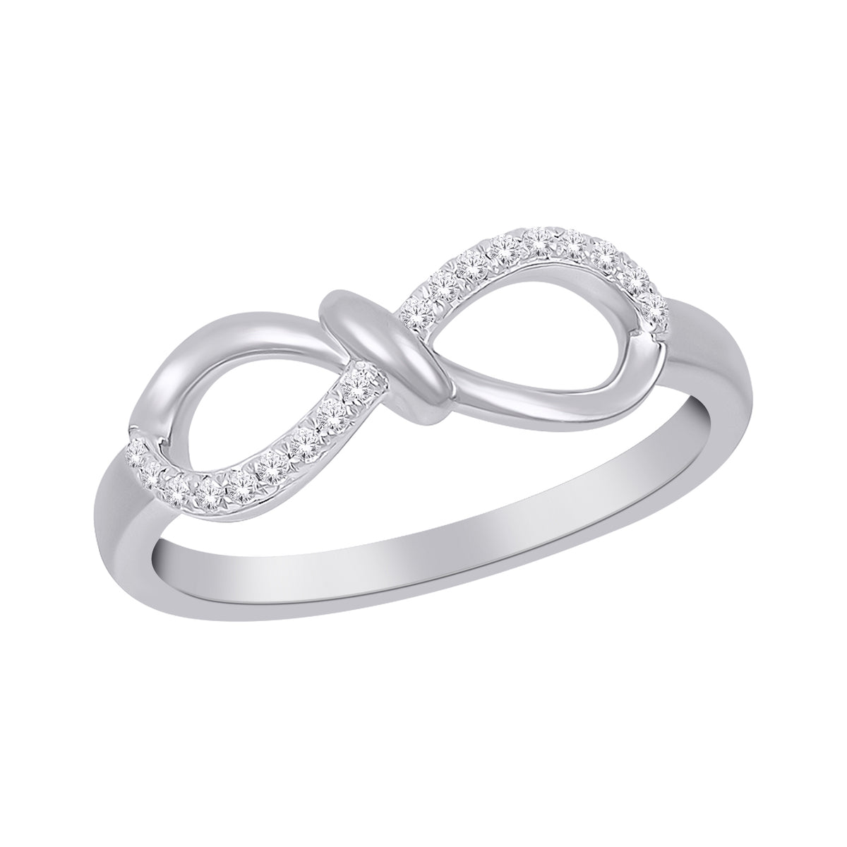 10kt White Gold Diamond Infinity Knot Ring – Independent Jewellers