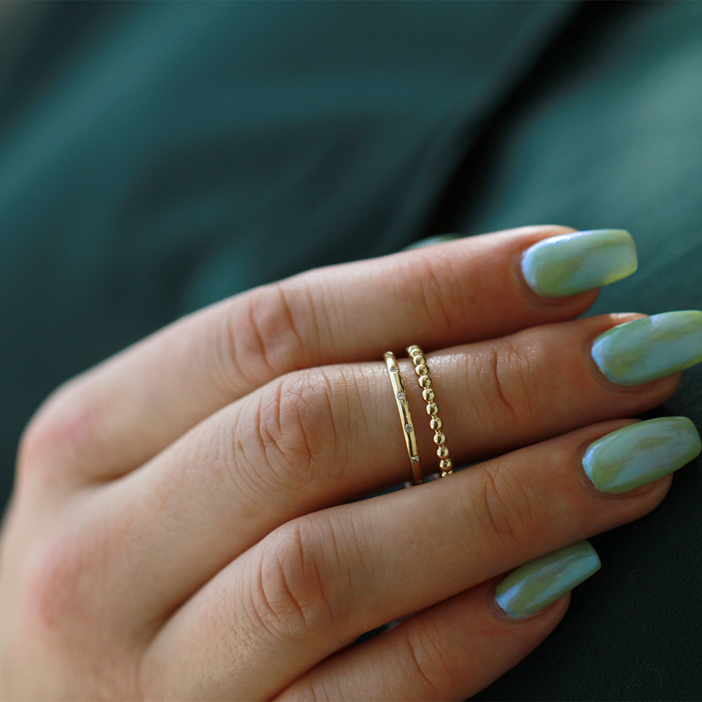 10kt Yellow Gold Spheres Stackable Band – Independent Jewellers